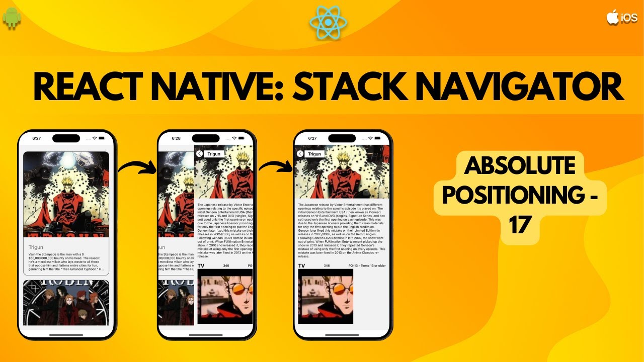React Native Stack Navigator: Absolute Positioning - 17