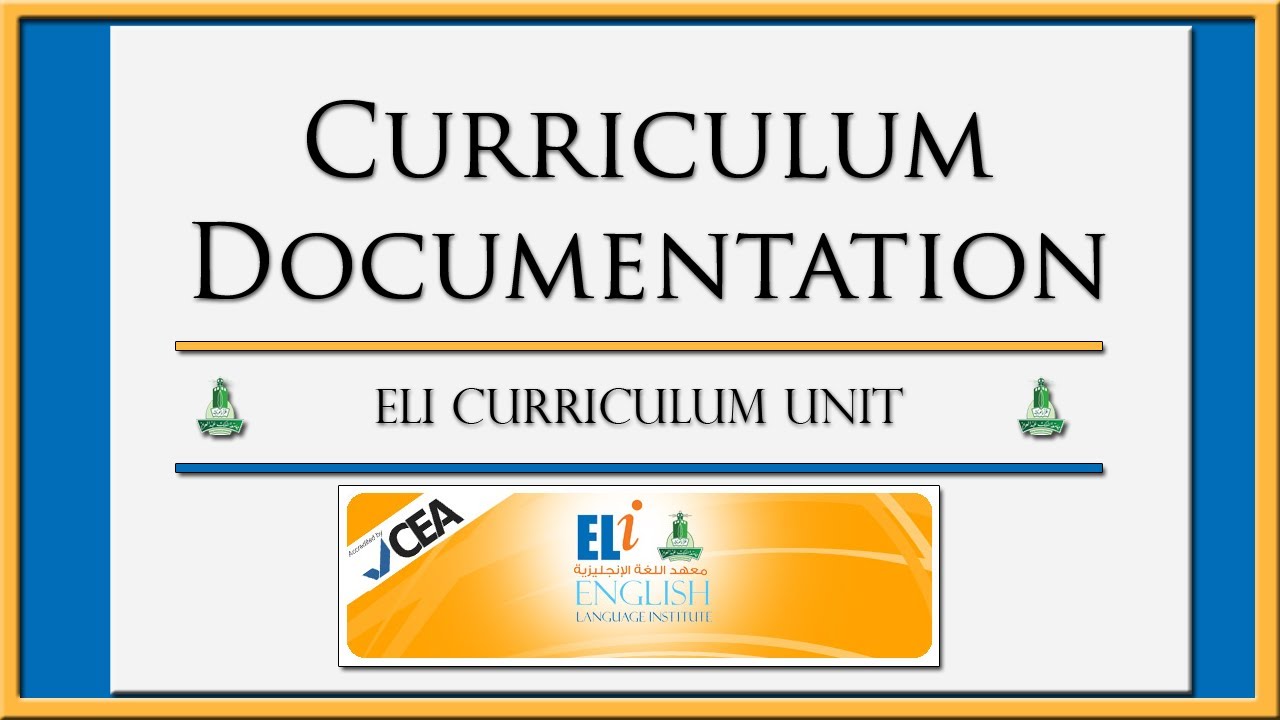 Video 2: Curriculum Documentation