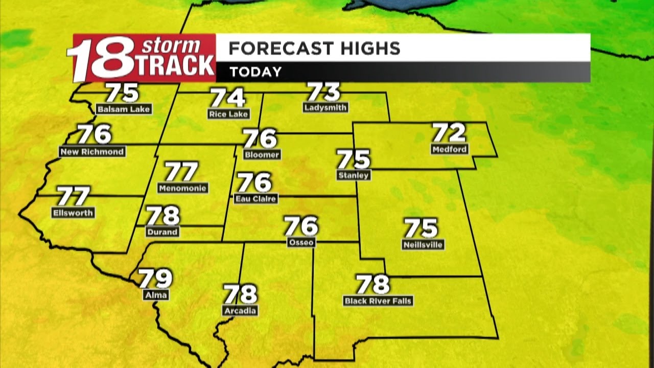 Highs in the 80s and humid conditions set to return after today