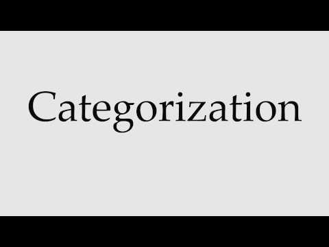 How to Pronounce Categorization