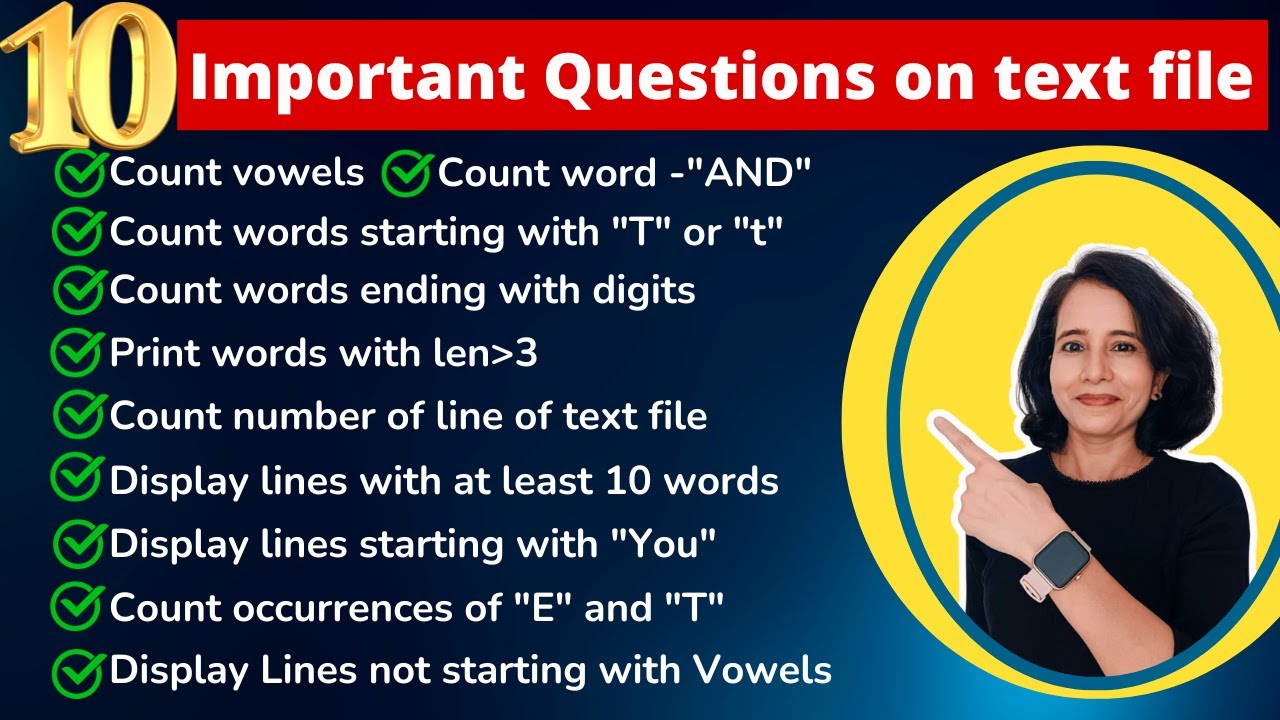 PROGRAMS on Text Files | Important Questions | CBSE Class 12 Computer Science 🔥