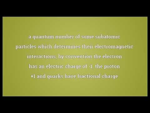Electric charge Meaning