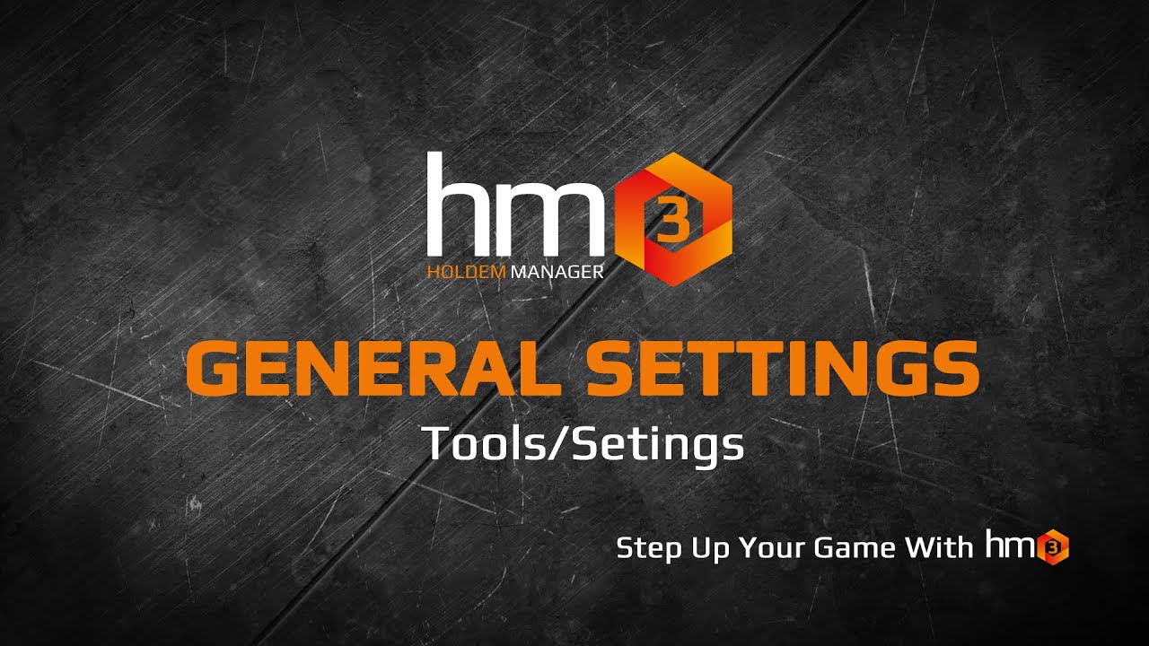 General Settings - Tools Menu