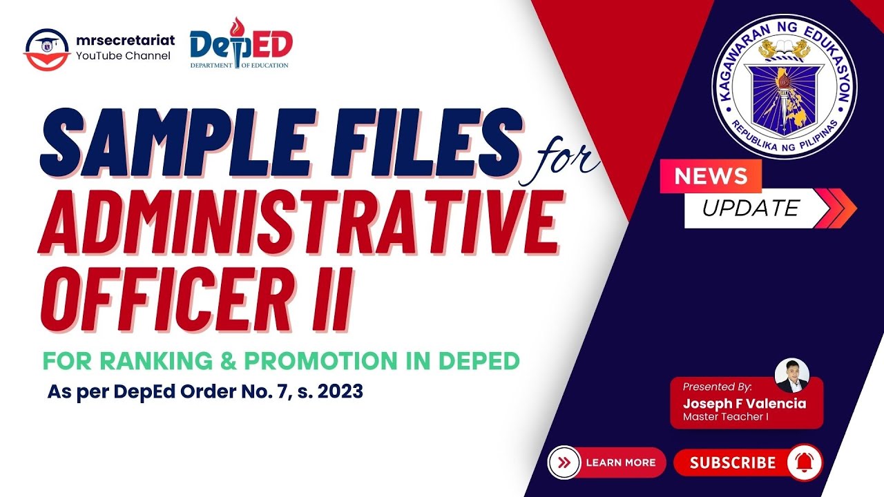 Sample Files for Administrative Officer II
