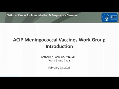 February 2023 ACIP Meeting - Welcome, Meningococcal Vaccines & Polio vaccines