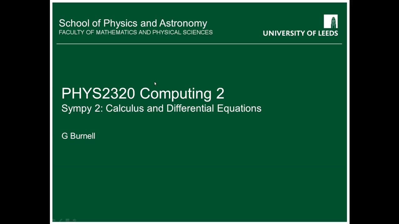 Computing 2: Sympy 2