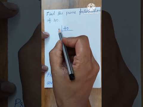 Find The Prime Factorization Of 40 - Maths / Division Method / Factors And Multiples / 🖋🖋🖋