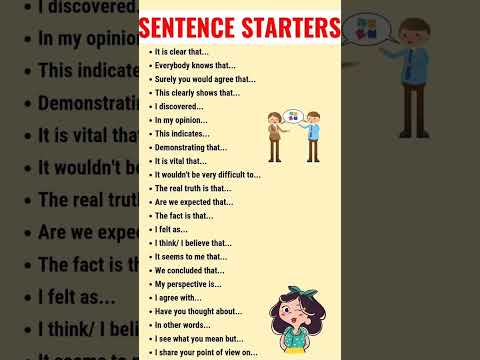 Sentences starters|learn english#grammar #englishpractice #vocabulary #spokenenglish #youtubeshorts