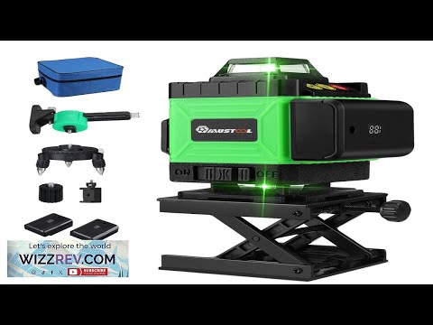 MUSTOOL 4D 16 Line Green Laser Level IP54 Self-Leveling 4000mAh Battery Touch Review