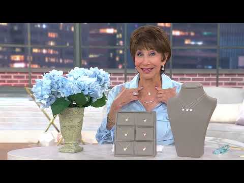 Diamonique x Kathy Levine Sentimental Necklace, Sterling Silver on QVC