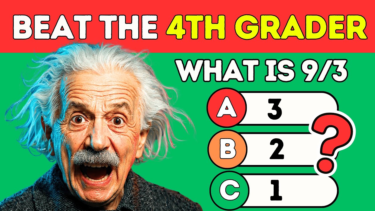 Most Adults FAIL This Grade 4 Fractions Quiz 😬➗ Math Quiz