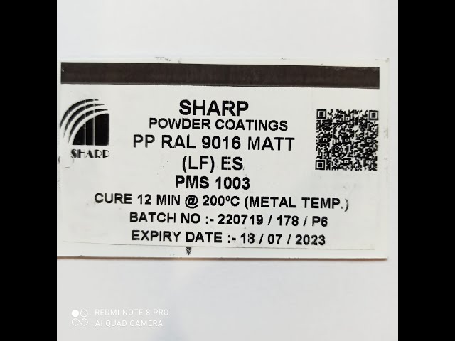 White Bold Powder Coating - EP RAL 9016 SEMI GLOSSY (AMIT) POWDER ...