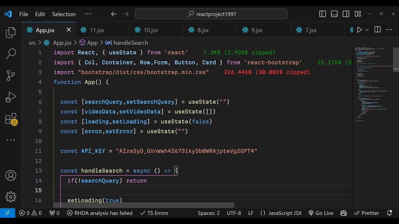 Build a React.js Youtube Data API V3 Video Search Using react-bootstrap in Browser
