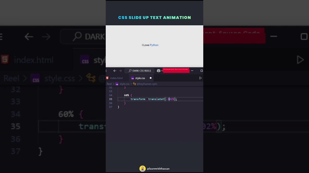 Simple CSS Text Slide up Animation pure CSS | Swiper animation | Easy Tutorial | CodeMinds
