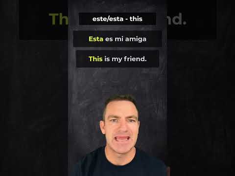 Spanish word of the day ESTE/ESTA & phrases. Day 12. #shorts #learnspanish #spanishmadesimple