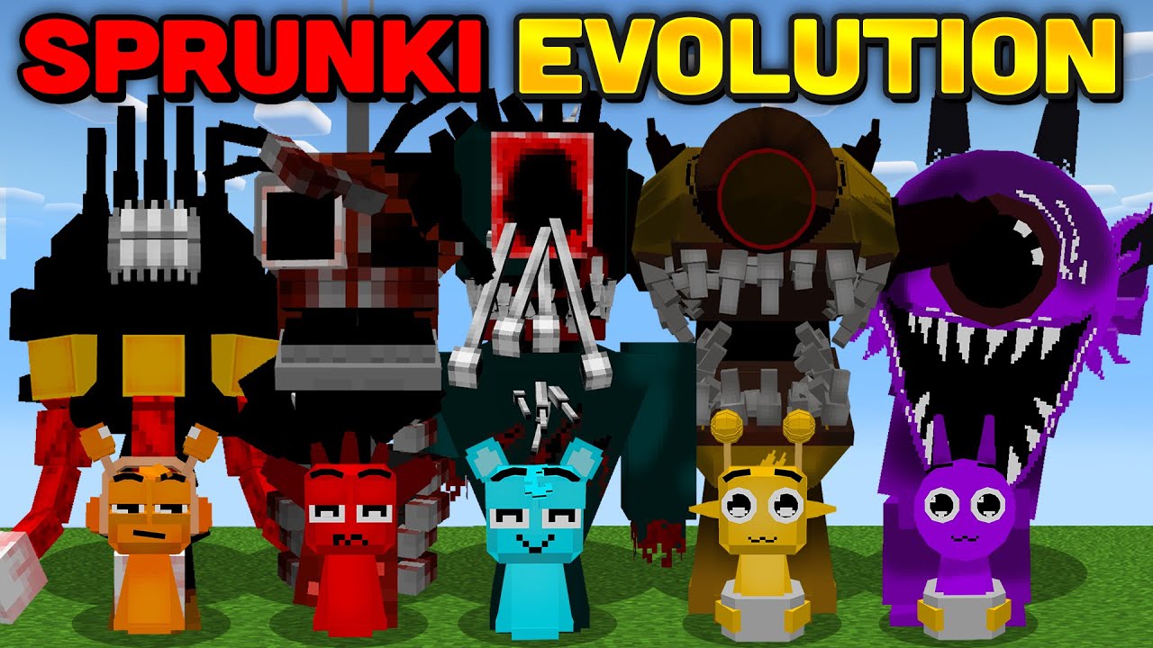Minecraft Every Sprunki EVOLUTION [FULL MOVIE] Part 1