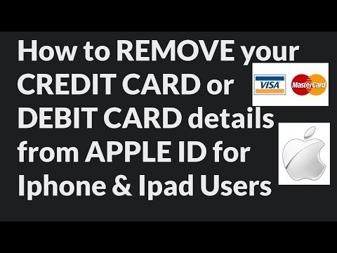 How to REMOVE your CREDIT / DEBIT CARD details from APPLE ID? for Iphone & Ipad Users
