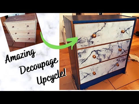How to decoupage with wrapping paper - an upcycle demo!