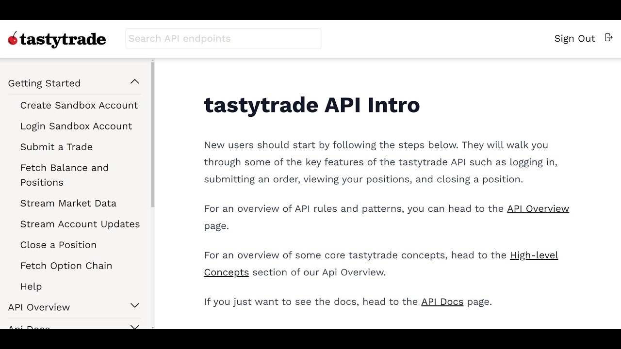 Get Started with Tastytrade API