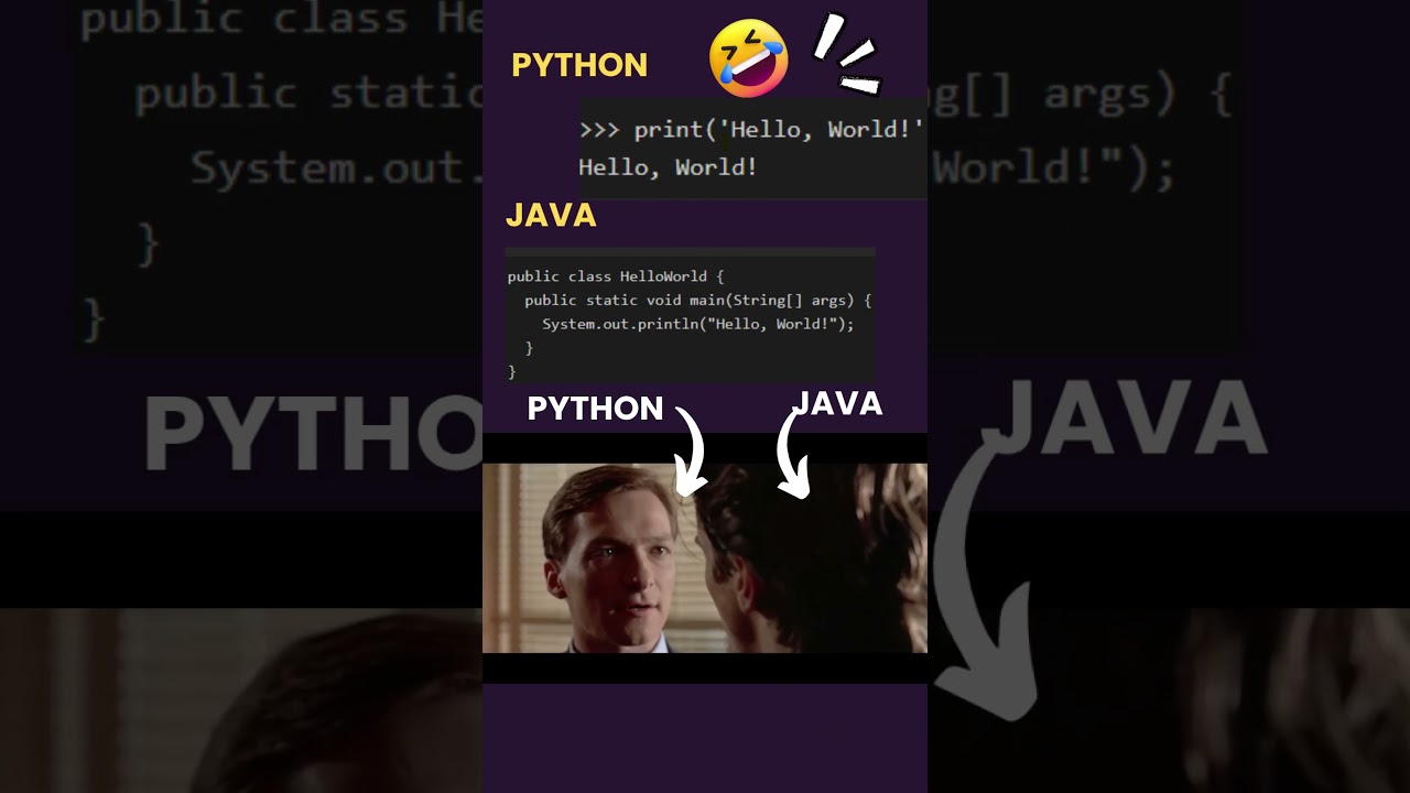 Python vs Java meme 😁🤣 #programming #codingmemes #memes