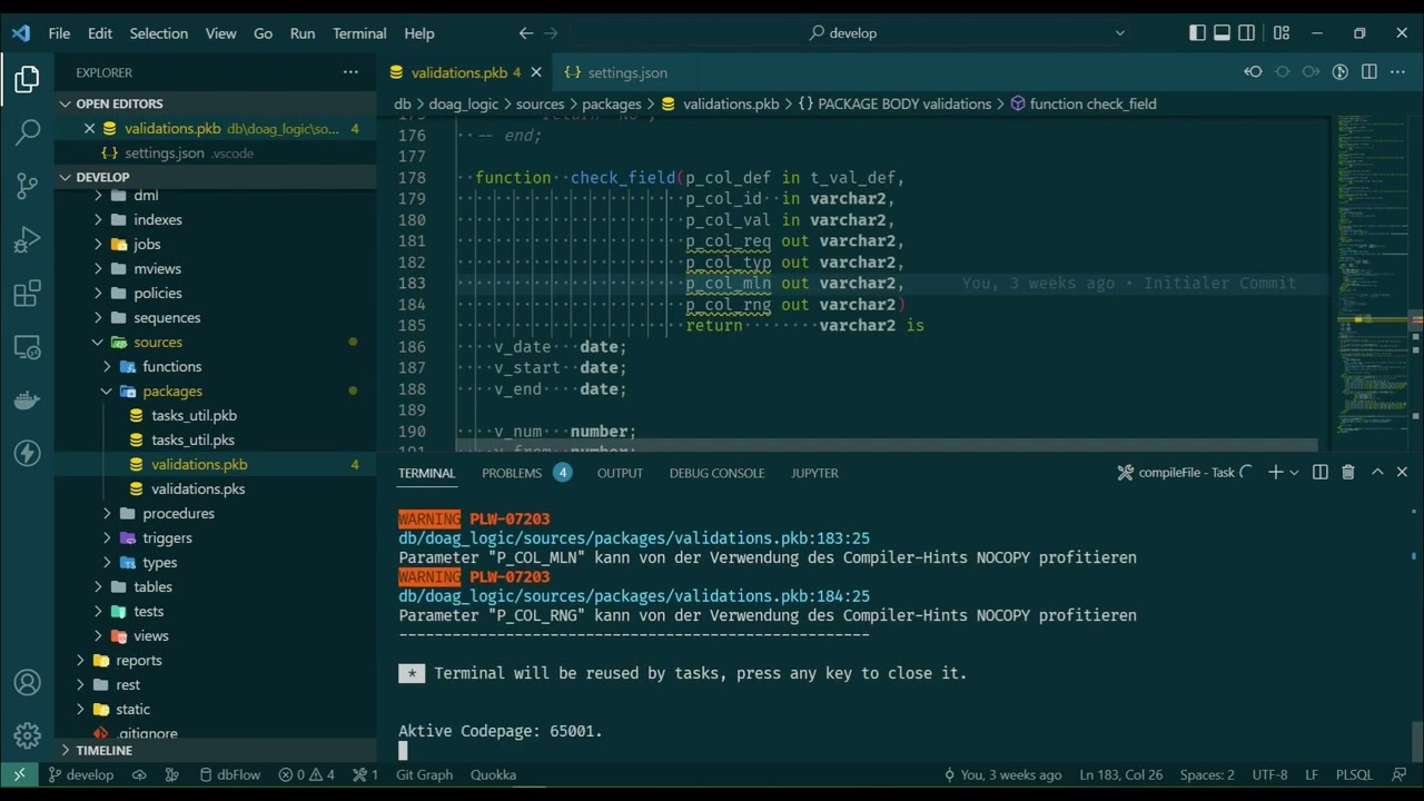 dbFLux - 05 - Compile PLSQL Code