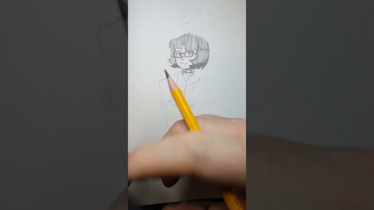 SKETCHING A VARIANT VELMA DINKLEY FROM HANNA BARBERA'S SCOOBY DOO #shorts