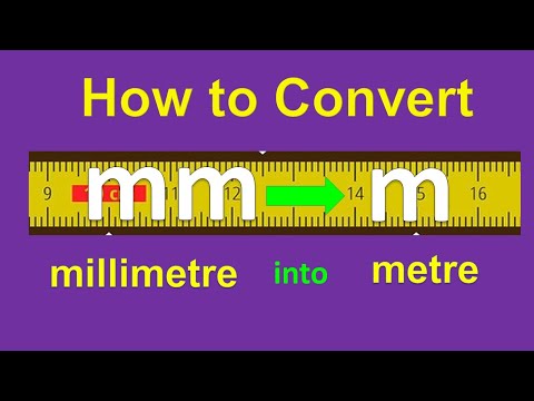 conversion of mm to m || how to convert millimetre to metre