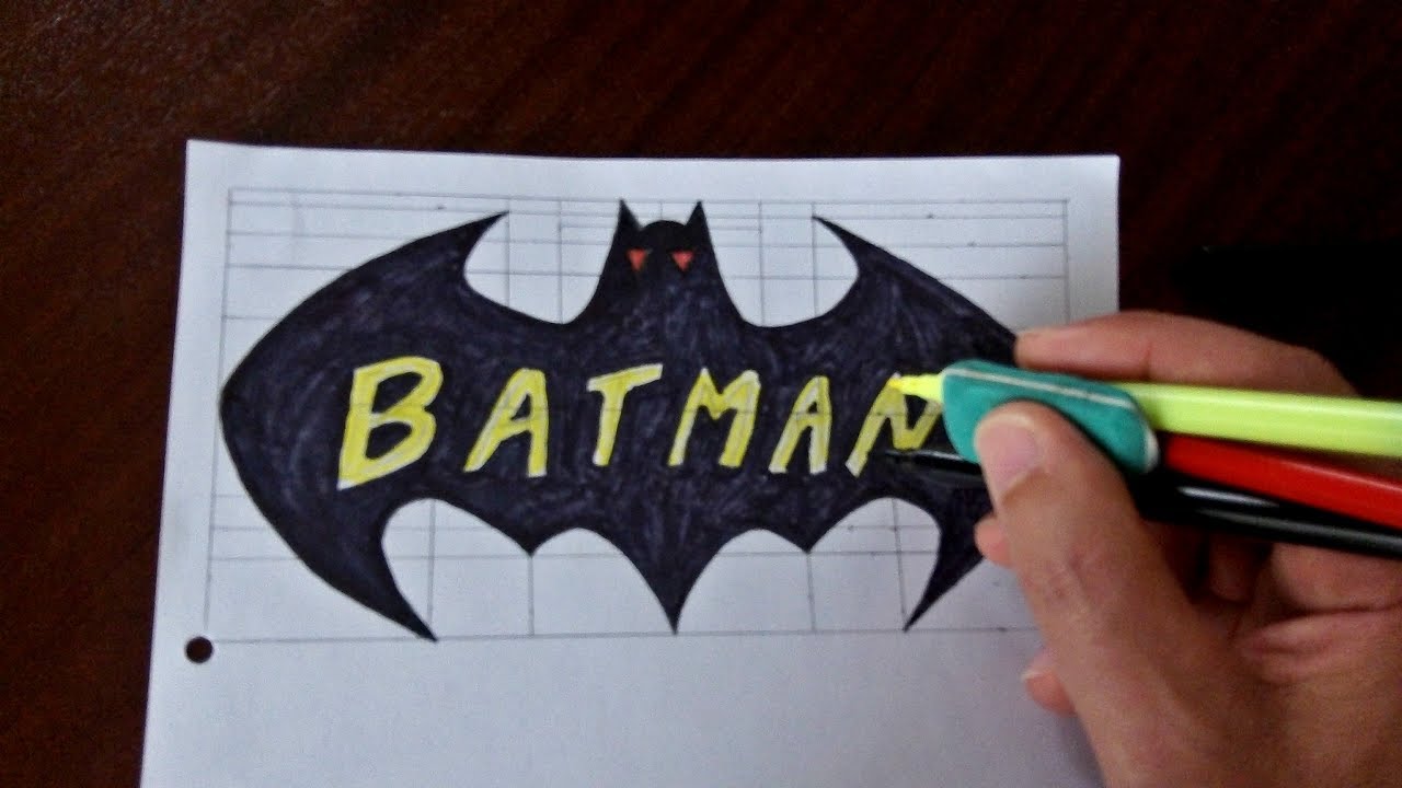 Como Desenhar o Logótipo do BATMAN - Passo a passo (Tempo Real)