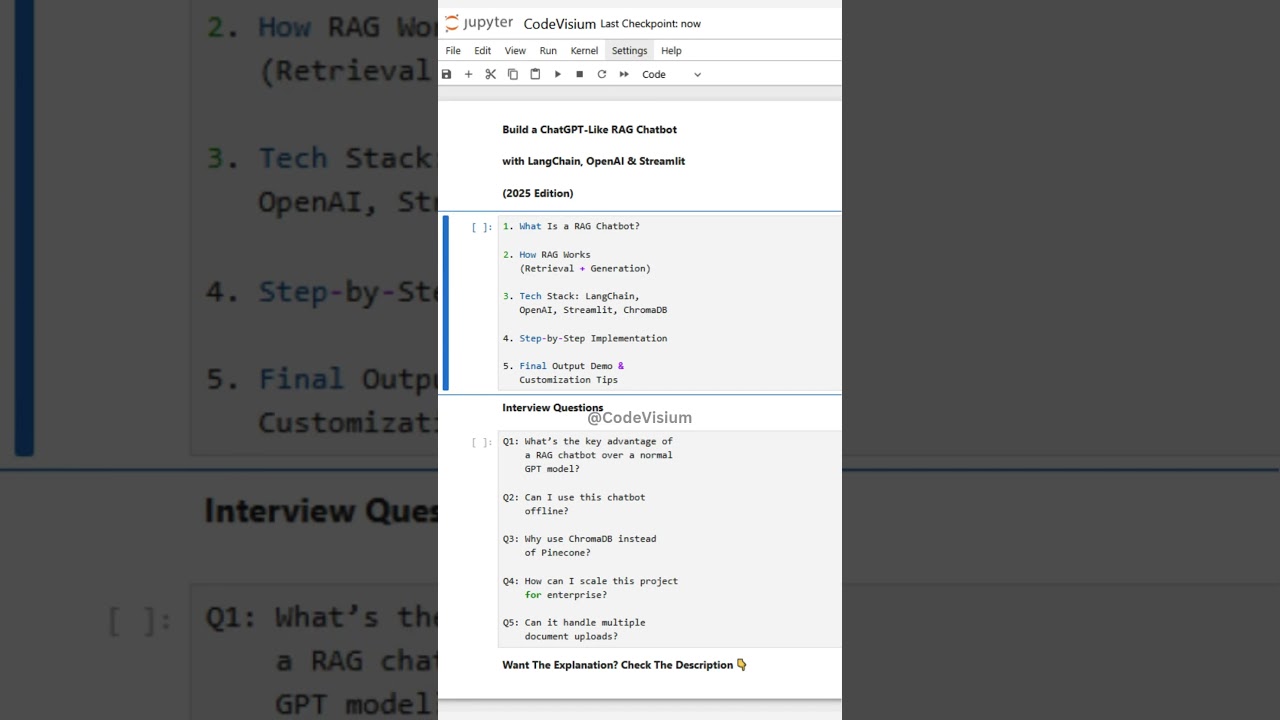 Build a ChatGPT-Like RAG Chatbot with LangChain, OpenAI & Streamlit (2025 Edition) #RAG #LangChain