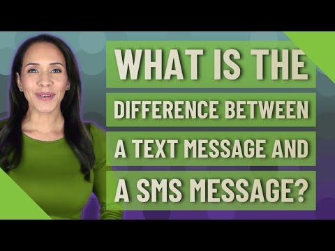 What is the difference between a text message and a SMS message?