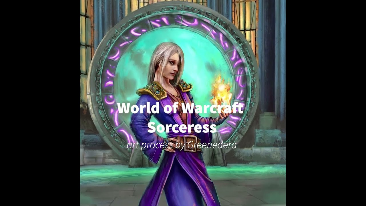 Wizardess portrait commission - World of Warcraft