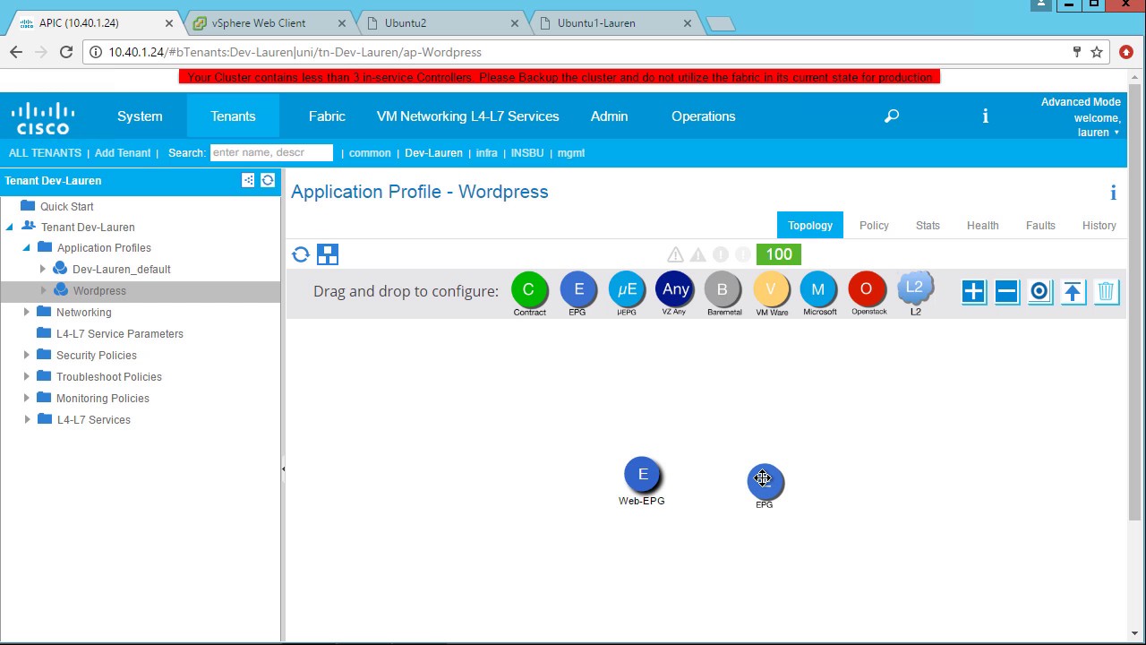 Cisco ACI - Creating Application Profiles Demo