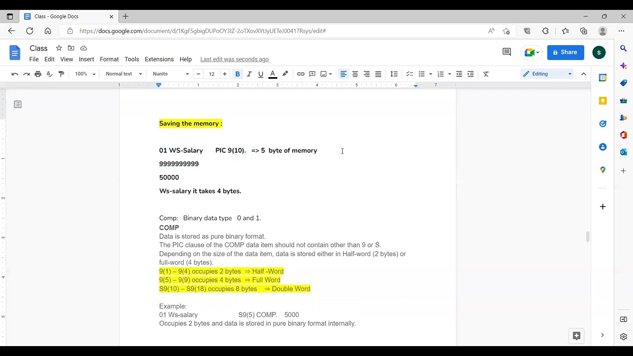 Cobol Comp, Comp-1, Comp-2 and Comp-3