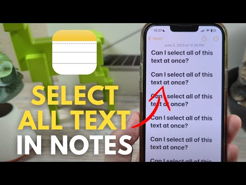 How To Select All Text In Notes For iPhone and iPad