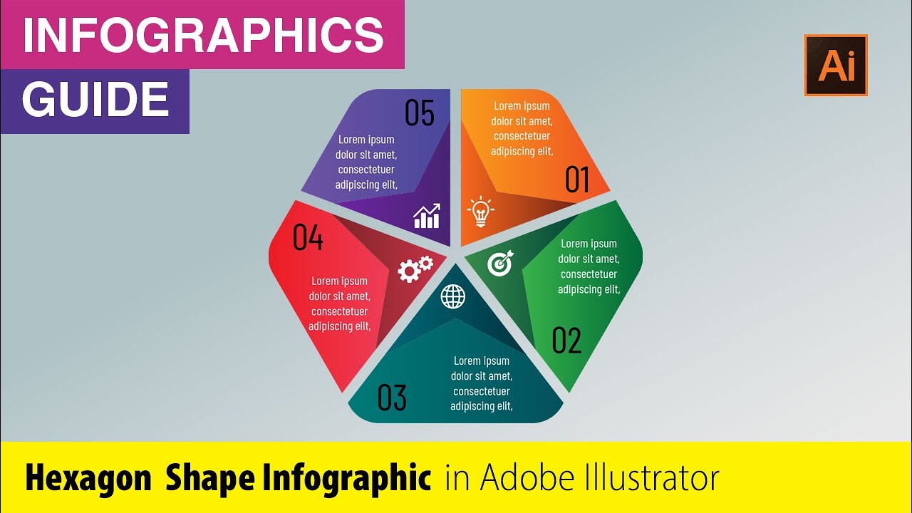 Illustrator Tutorial: Vector Hexagon Element for Infographic | Vector Infographic @infographicsguide