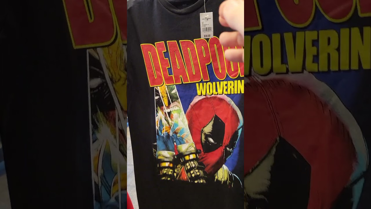 DEADPOOL WOLVERINE BLACK GRAPHIC T-SHIRT $30 - MARVEL CHARACTER FASHION FUN