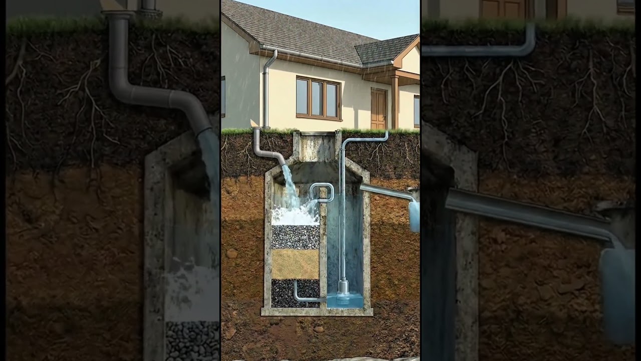 How a rainwater harvesting system works | Step-by-step filtration #engineering