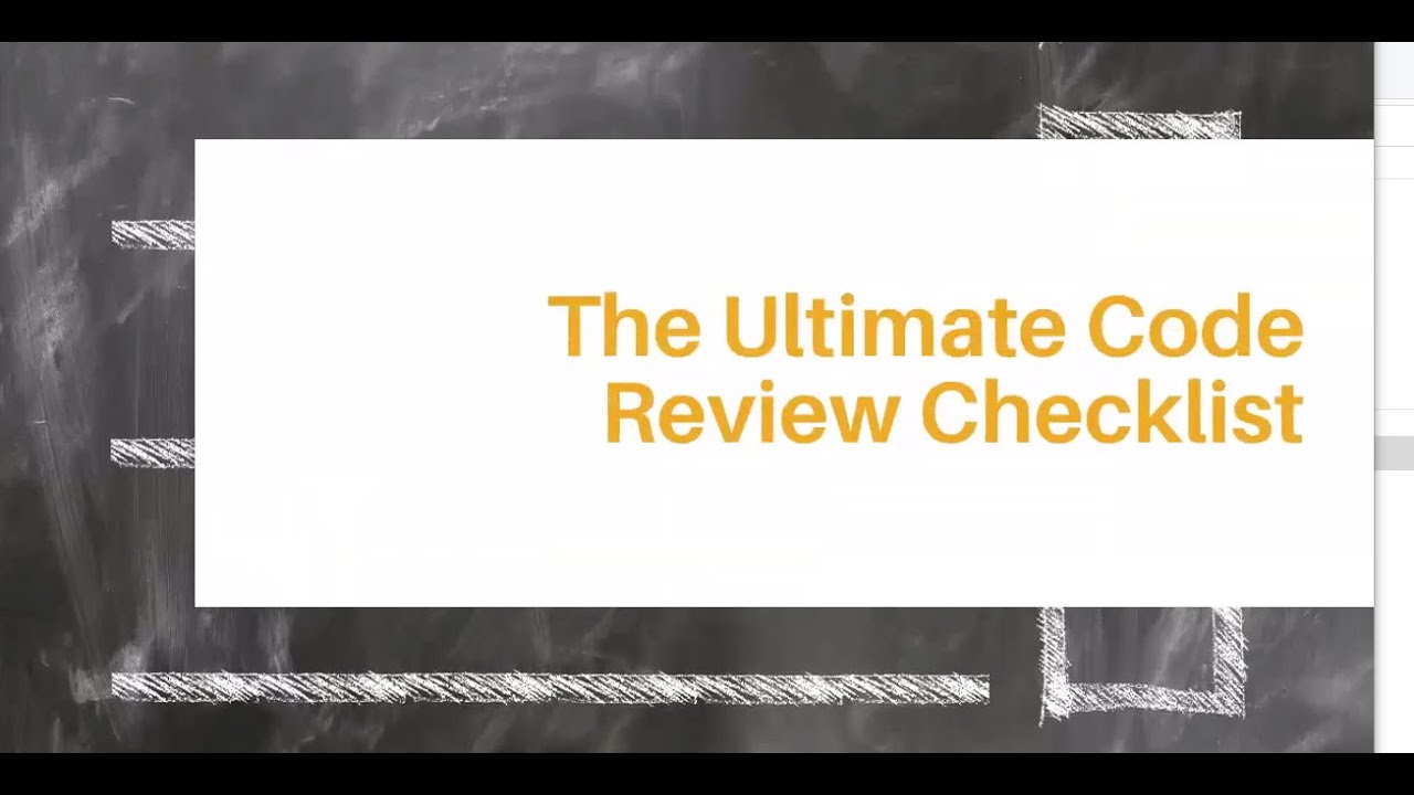 The Ultimate Code Review Checklist
