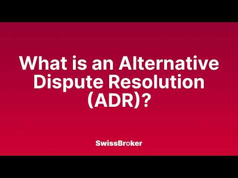 What is the meaning of an Alternative Dispute Resolution (ADR)? [Audio Explainer]