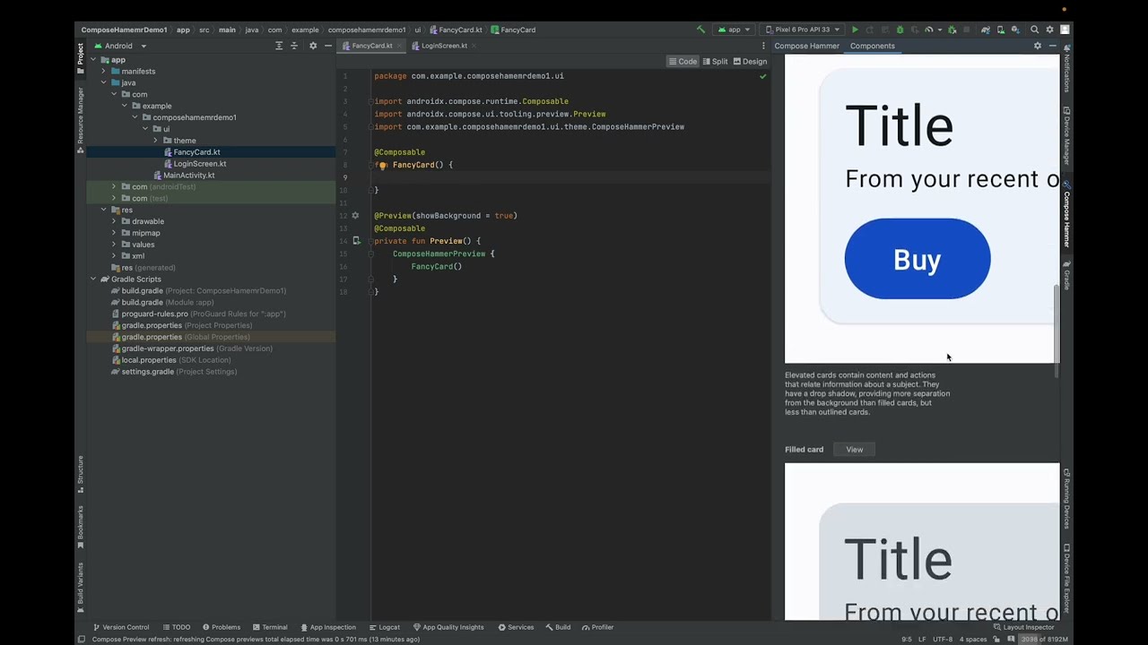 Compose Hammer: Jetpack Compose Material3 UI builder