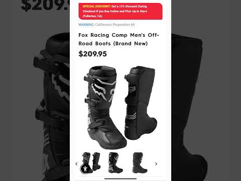 Motorhelmets Store Sale Leatt 4.5 Enduro Adult and Fox Racing Comp Men's Off-Road Motorcycle Boots