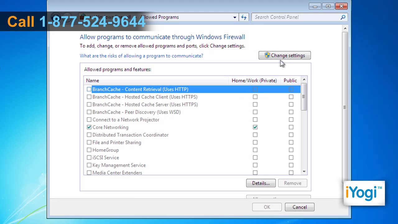 How to allow a program through firewall in Windows® 7