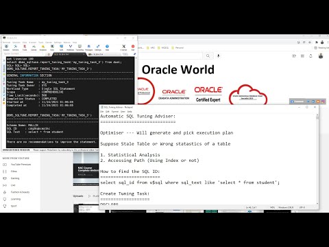 Automatic SQL Tuning Adviser || Oracle Database Performance Tuning