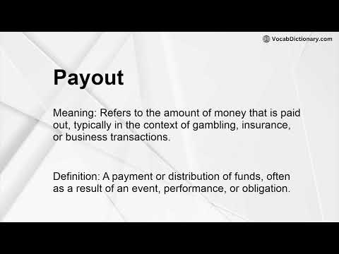 Payout Meaning