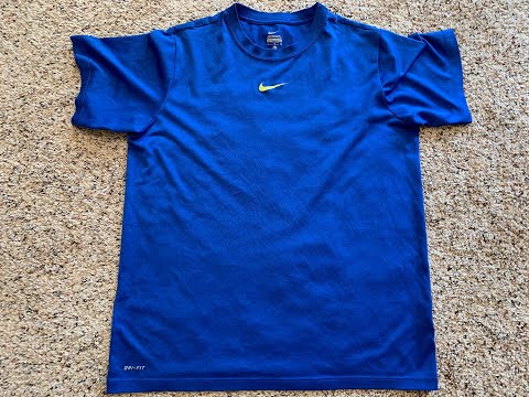 Nike Youth Dri-Fit Blue Polyester T-Shirt Size XL