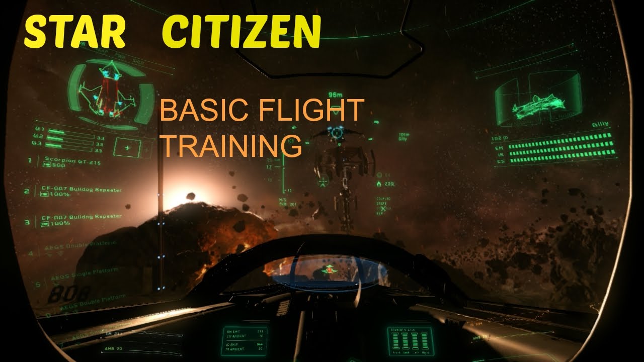 Star citizen gameplay on pc basic flight training tutorial