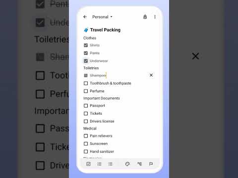Planndu Travel Packing Template