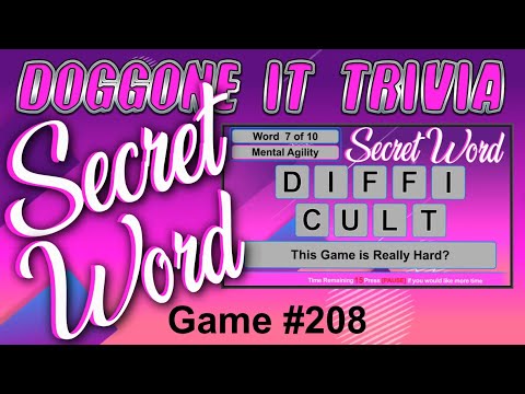 Secret Word (2022)  - Game 208 - Unscramble the word from a clue