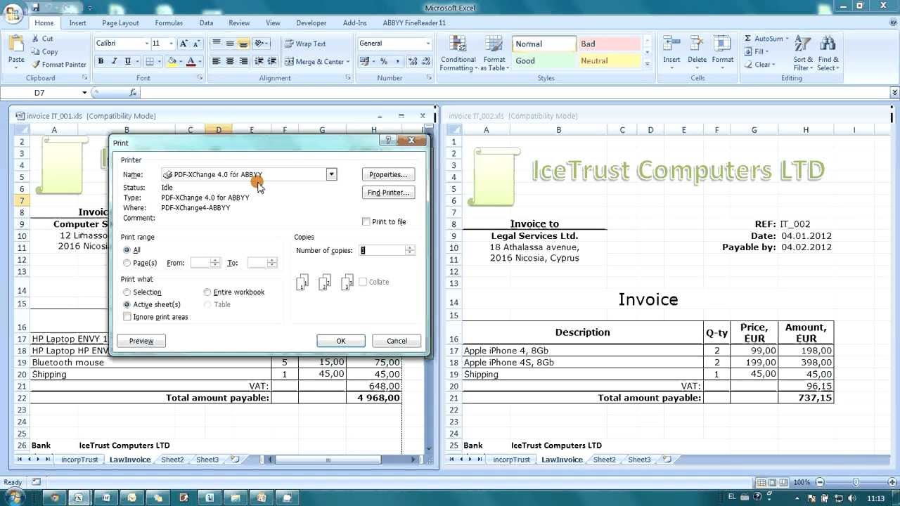 How-to No. 28 — 1 click printing to pdf, zip compressing and e-mailing with ABBYY PDF Transformer