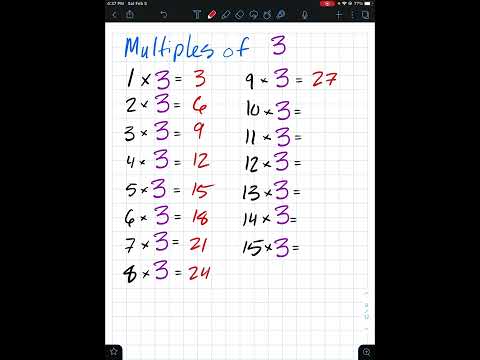 Multiples of 3
